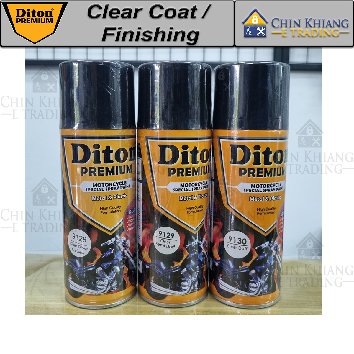 Diton Premium Clear Coat Finishing Spray Paint | 9128 Clear Gloss ...