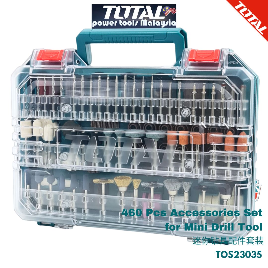 TOTAL 460 Pcs Accessories Set for Mini Drill / Grinder Tool TG2006 ...