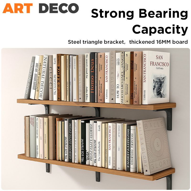 Floating Wall Shelf DIY Wall Shelf Rack Rak dinding Home Living Room 40 ...