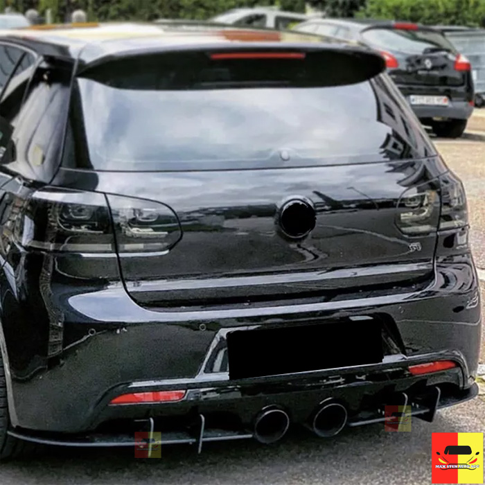 VOLKSWAGEN VW GOLF MK6 R R20 REAR DIFFUSER SPLITTER MAXTON DESIGN ...