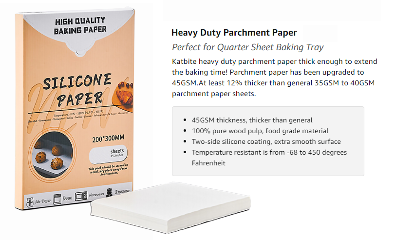 Heavy Duty Parchment Paper Sheets, Precut Parchment Paper for Quarter ...