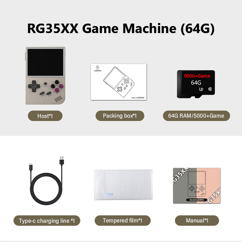 [Penjual Tempatan]Original RG35 Retro Game Console Open Source Dual ...