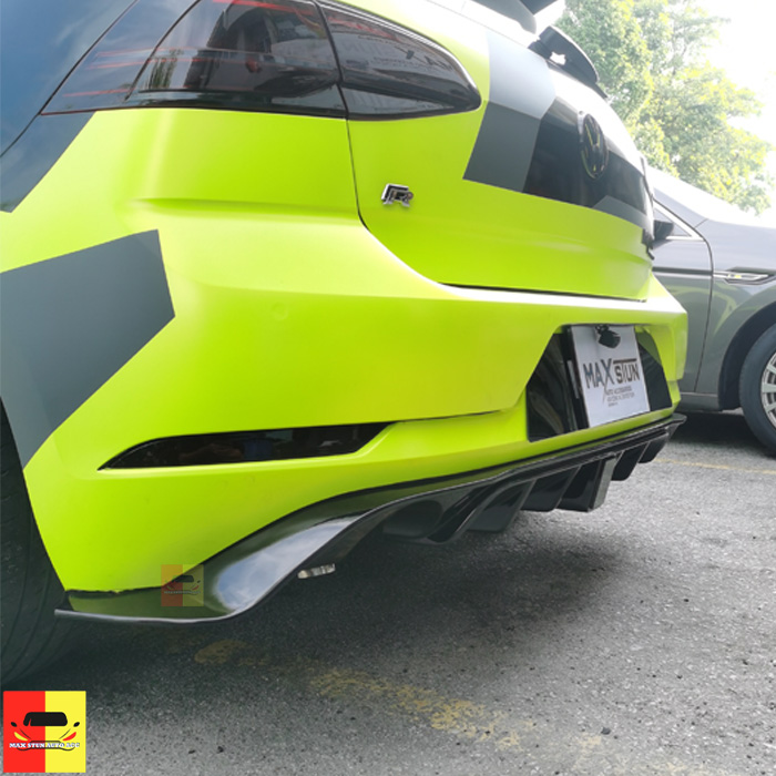 VOLKSWAGEN GOLF MK7.5 R R LINE GTI TSI TCR REAR DIFFUSER BUMPER SKIRT ...