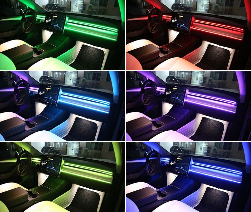 Car Dashboard Light Ambient Lights RGB Universal LED Interior Hidden ...