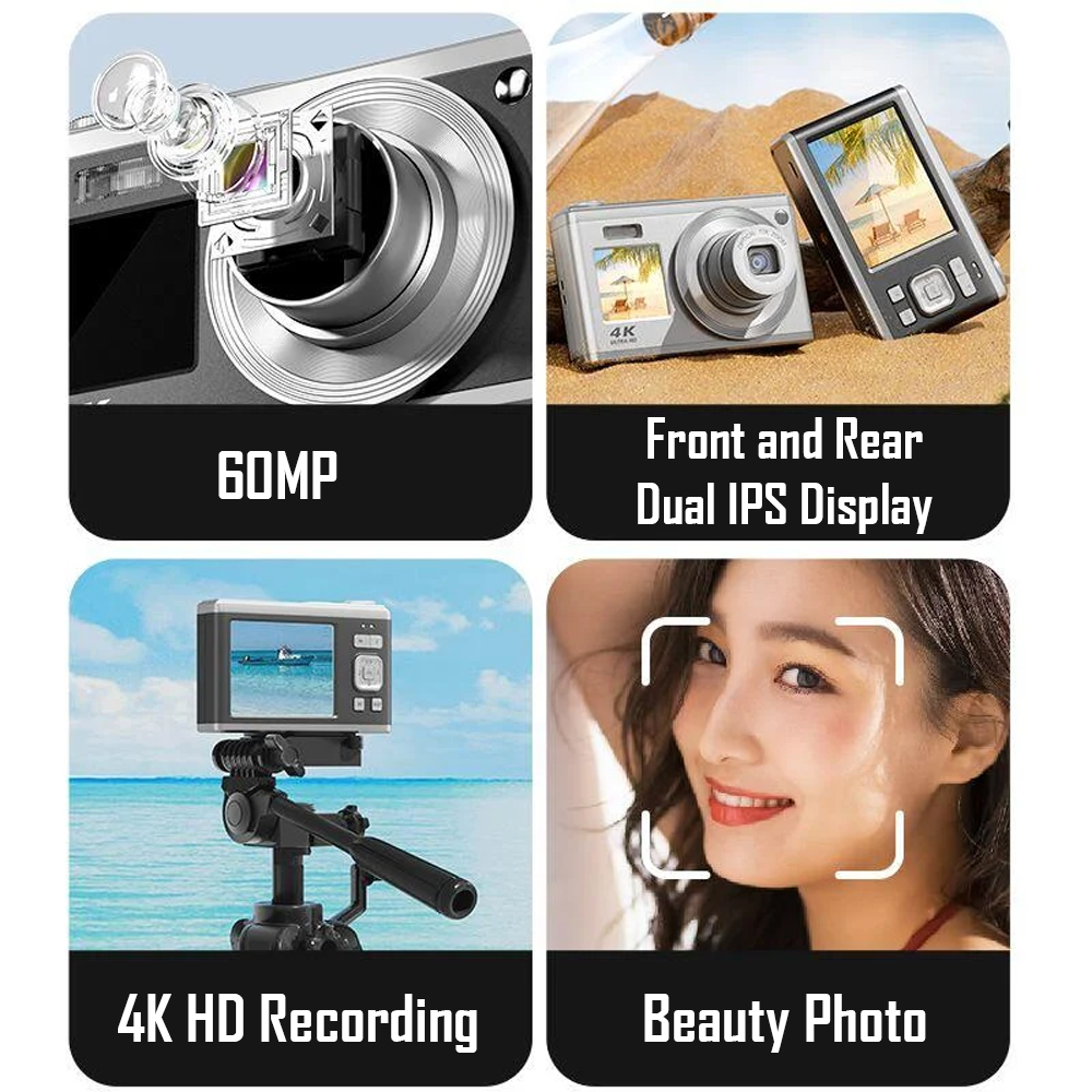 FOTO DC403 4K High-Definition Digital Student Retractable Lens Camera ...