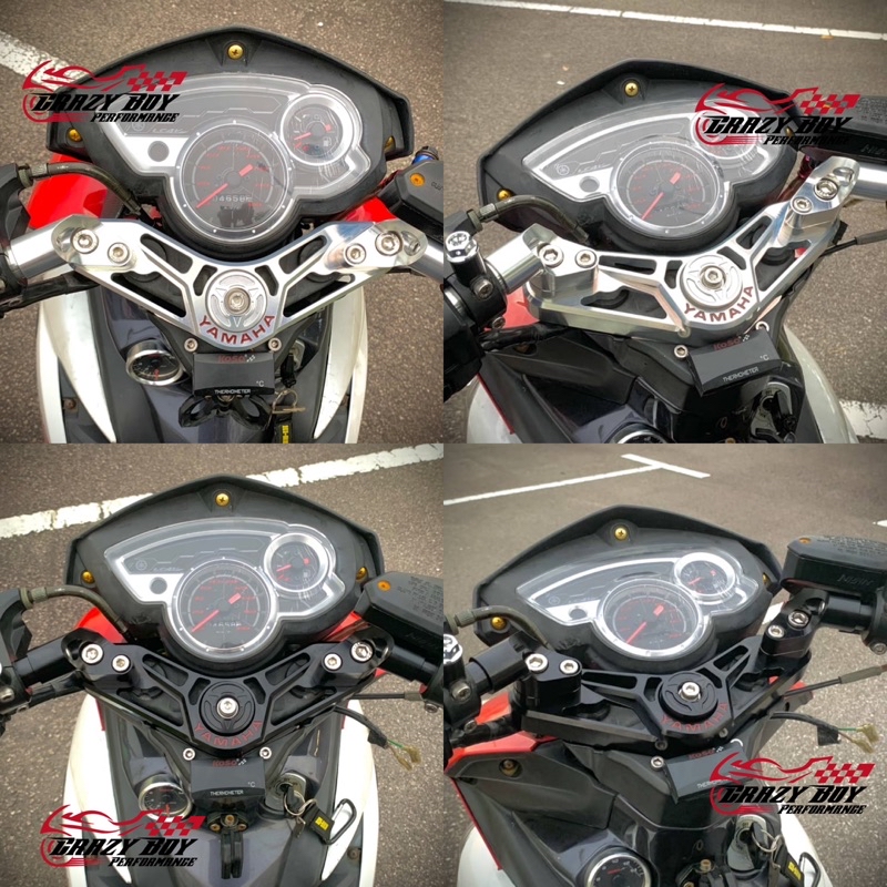 YAMAHA X1R CNC ALLOY HANDLE BAR CROWN SET HANDLE BAR X1R CNC【SILVER ...