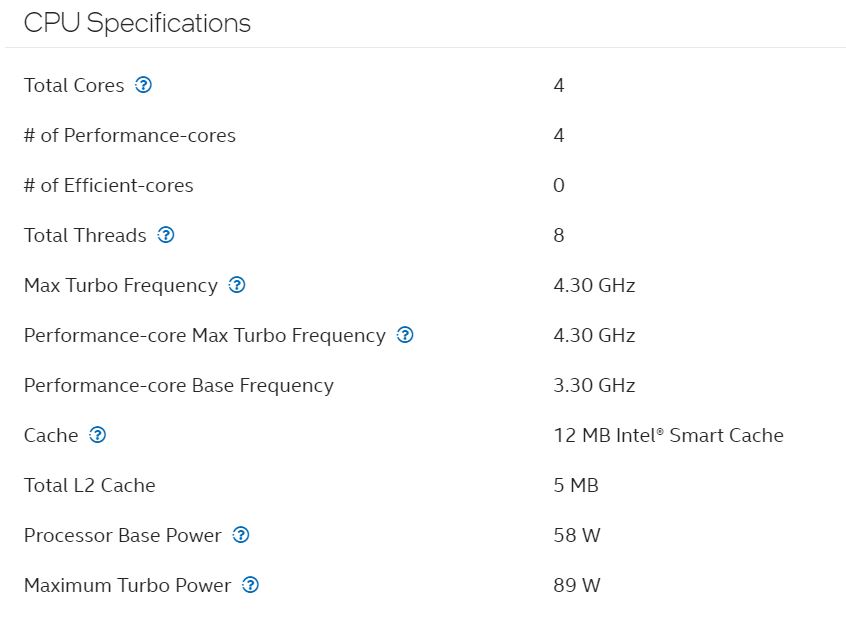 INTEL PROCESSOR CORE I3-12100F (4CORES, 8THREADS, 12M CACHE, UP TO 4.30 ...