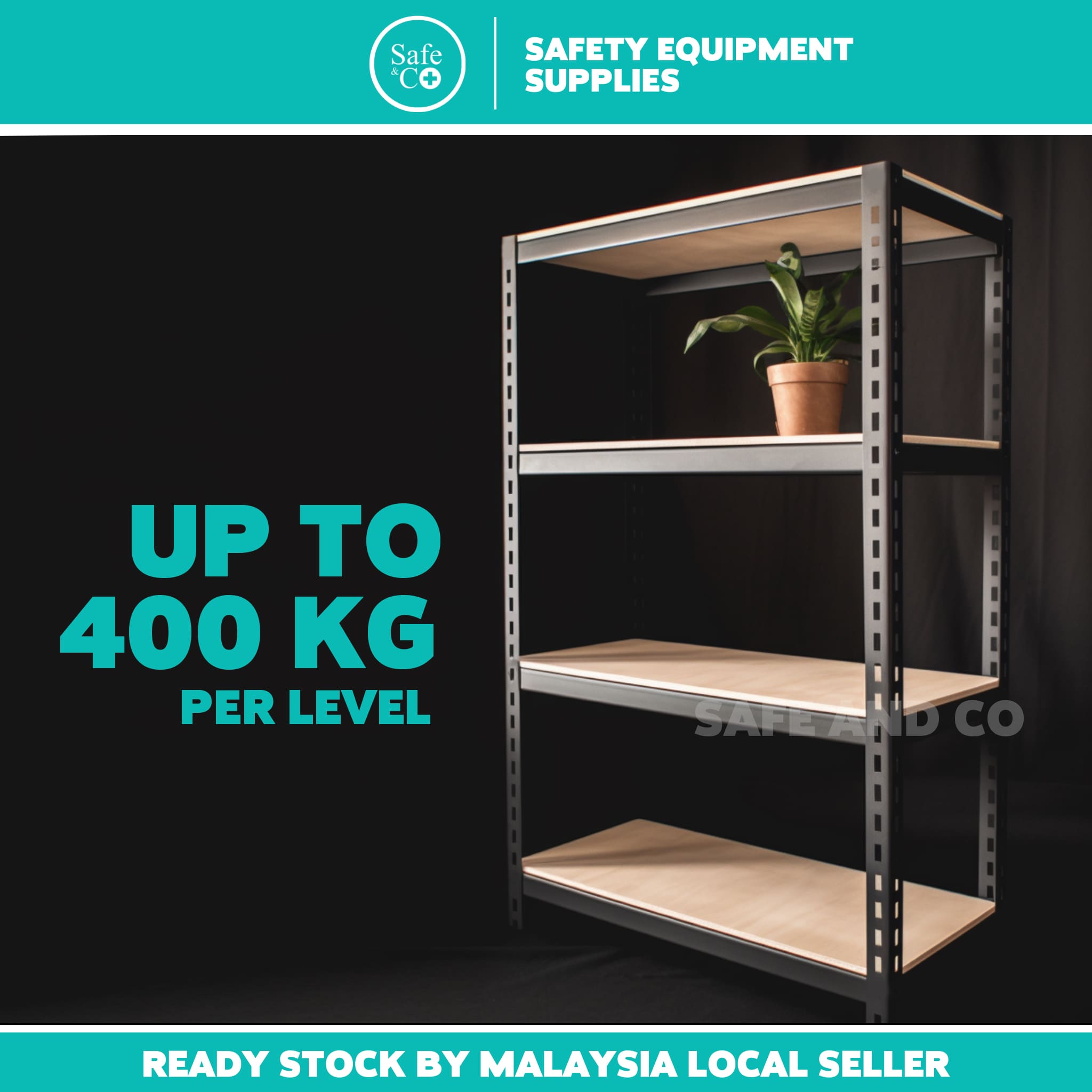 Black 4 Tier Rak Boltless Rack Heavy Duty Rak Besi Bertingkat Rak Dapur ...