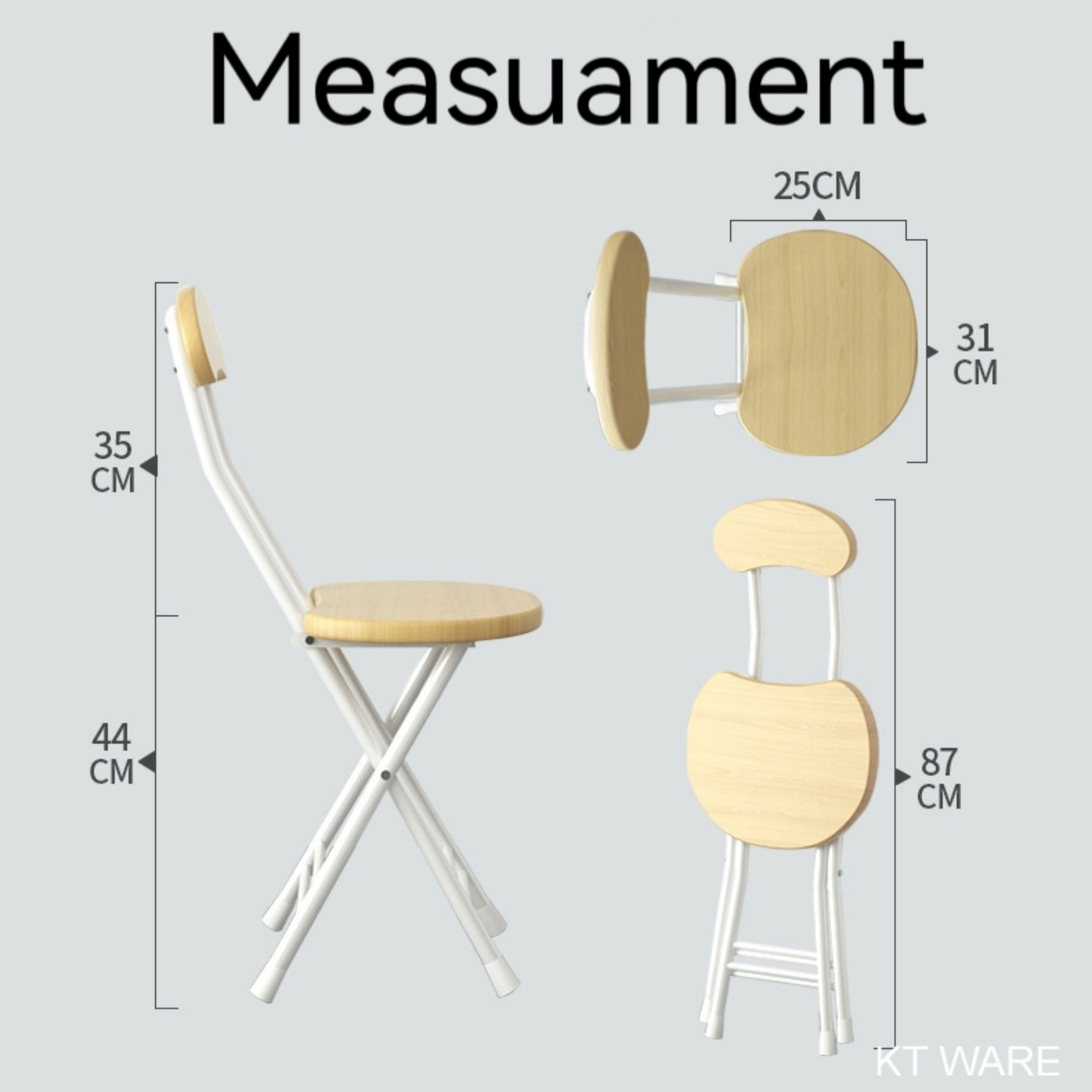 KT WARE FOLDING CHAIR KERUSI SOLAT CAMPING CHAIR STOOL STUDY CHAIR ...