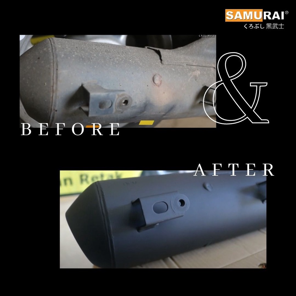 Samurai Spray Paint Hi Temp Spray Paint Hitam H2 Spray Hitam Spray Suhu ...