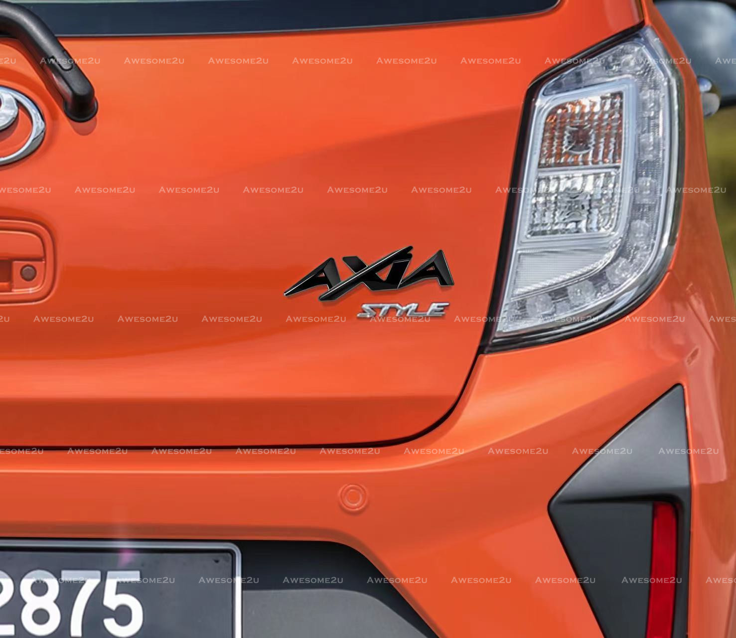 Awesome2u Perodua Axia Old 2014-2022 Logo Emblem Frame Cover Rear Axia ...