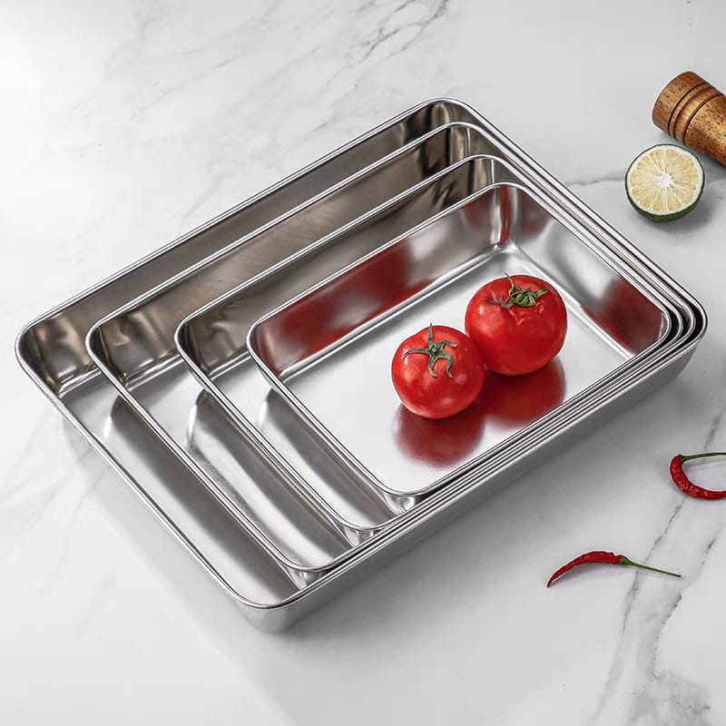 Toffi Deep Food Tray Stainless Steel Baking Pan Storage Grill Plate ...