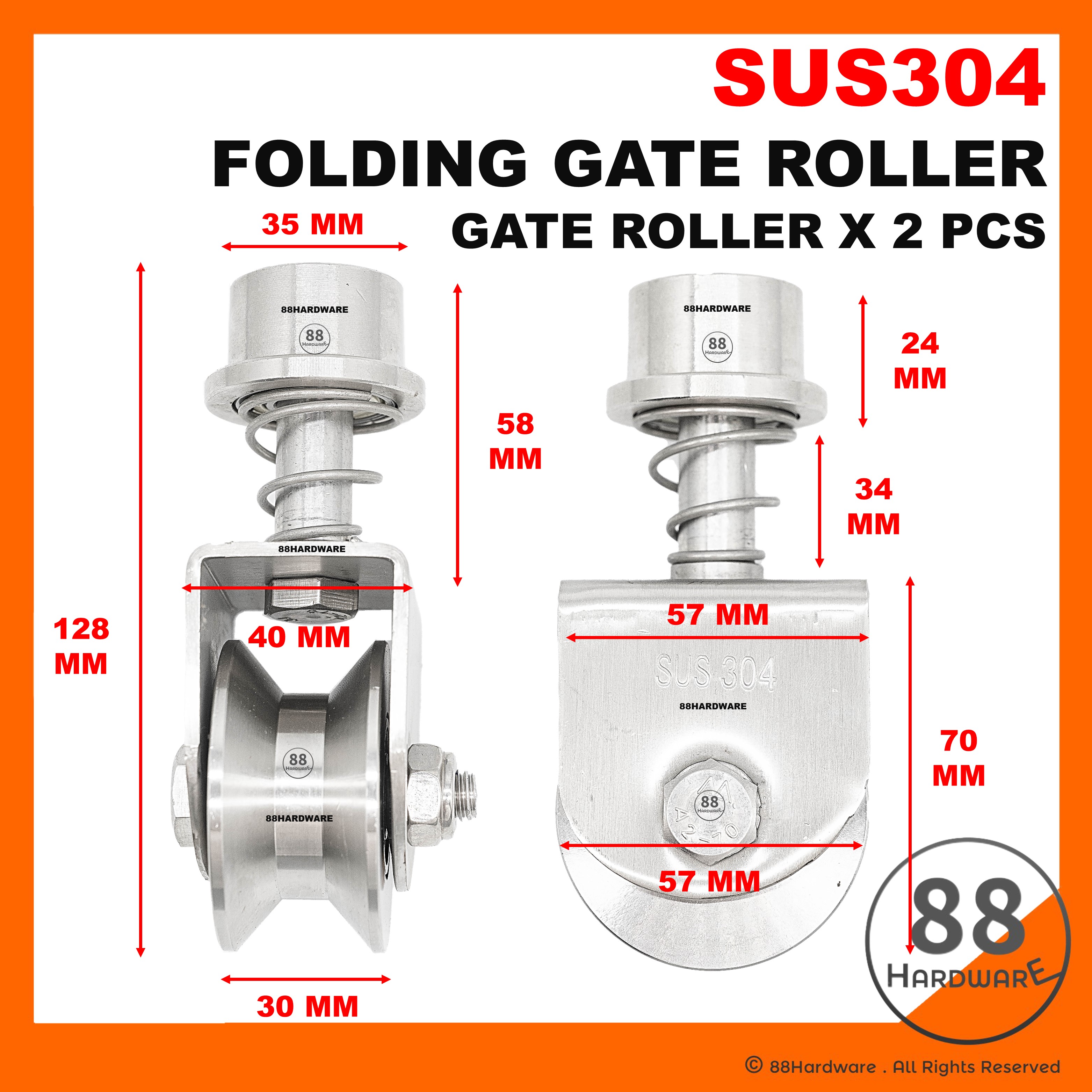 【SUS304】Stainless steel folding gate roller bearing / autogate bearing ...