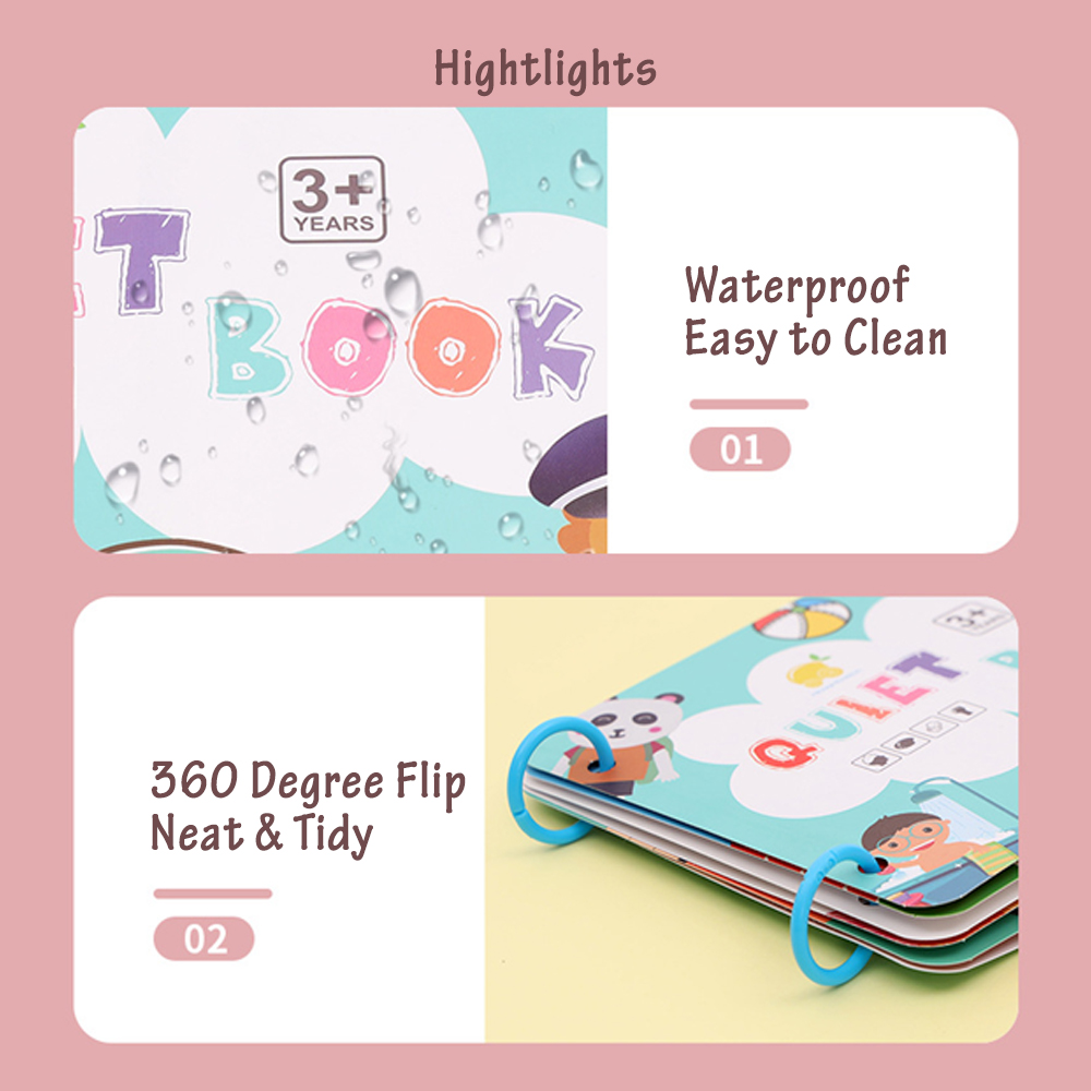 Quiet Book Busy Book Intellectual Training Cardboard Ring Toddler ...