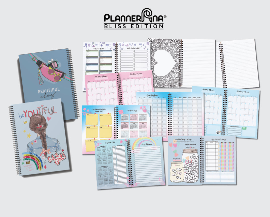 Buku Planner 2025 Monthly Planner Diary Buku Nota Cute Notebook 184 ...