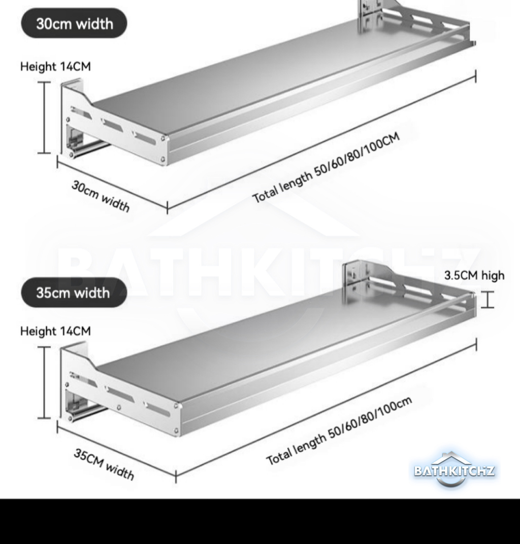 BATHKITCHZ 304 Stainless Steel Kitchen Rack Storage Oven Rack Microwave ...