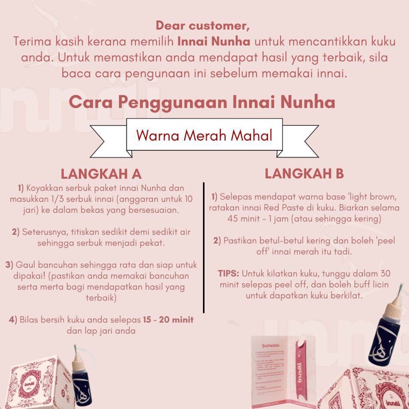 🔥 NEW 🔥 Innai NunHa Neelofa - Inai Persian Red - Innai Red | Shopee ...
