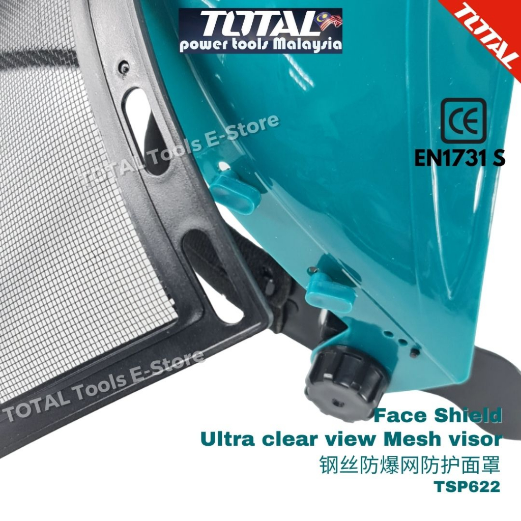 TOTAL Face Shield w/ Ultra clear view Mesh visor / Protective Mesh ...