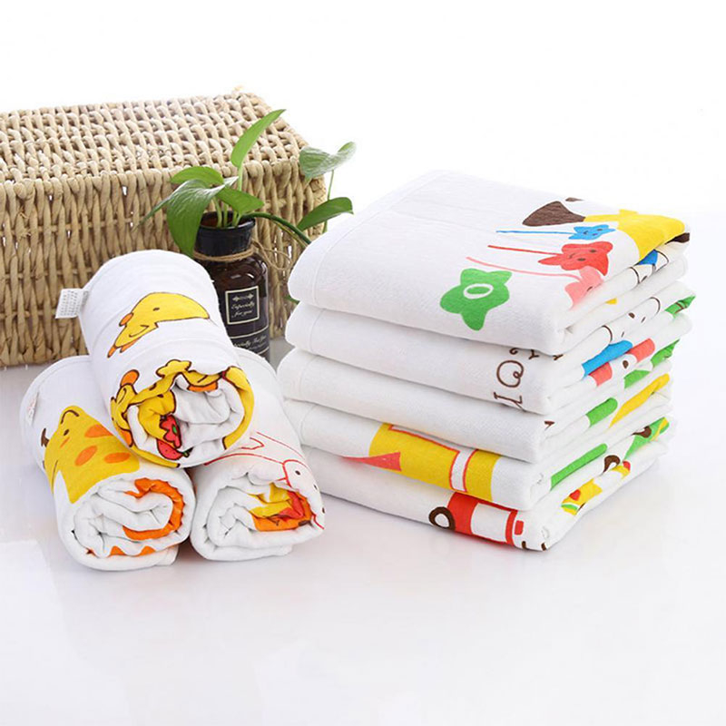 𝗫𝟮 𝗟𝗔𝗬𝗘𝗥 》120CM x 60CM Baby Towel Soft Cotton Kid Bath Blanket Washable ...