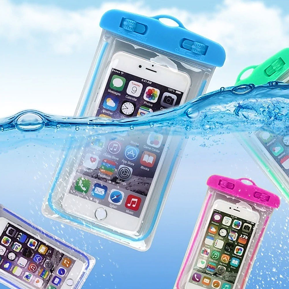 𝗟𝗨𝗠𝗜𝗡𝗢𝗨𝗦 》Universal Waterproof Phone Pouch Bag Transparent PVC Case ...