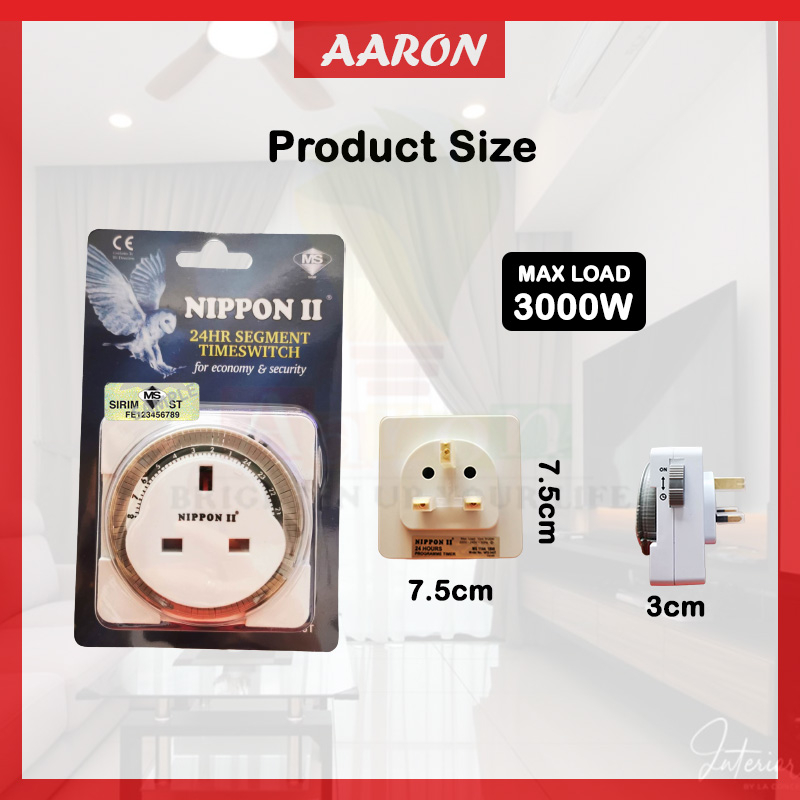 13amp Plug In Timer Switch 24hour Segment Timer Switch Lightman【sirim】 Shopee Malaysia