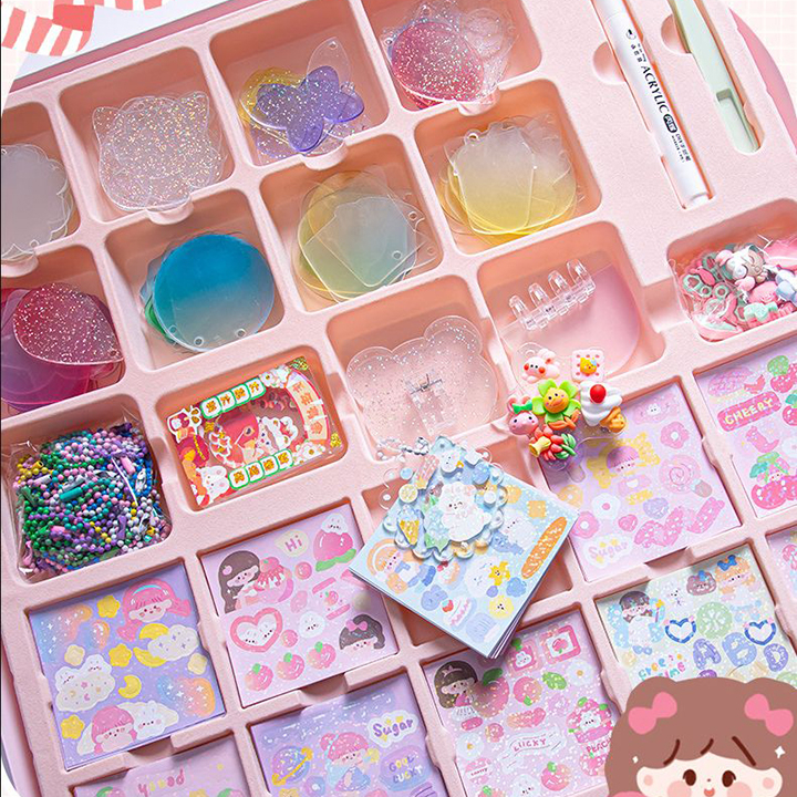 Guka Sticker Set Cream Glue Goo Card Set DIY Craft & Art Keychain ...