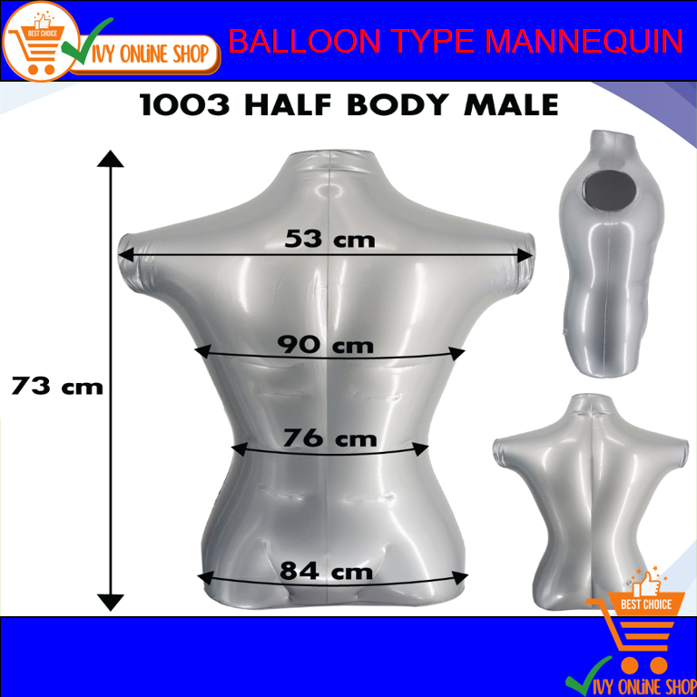 Balloon Type Mannequin Plastic Body Patung Balloon Male | Shopee Malaysia