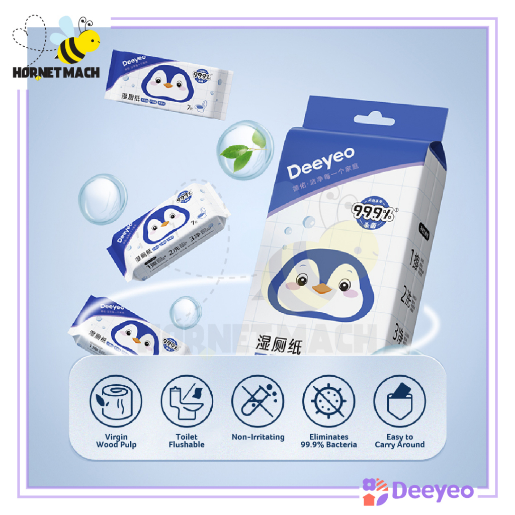 Alcean Toilet Tissue Wipes 8pc Handy Pack/Deeyeo Flushable Toilet Wipes ...