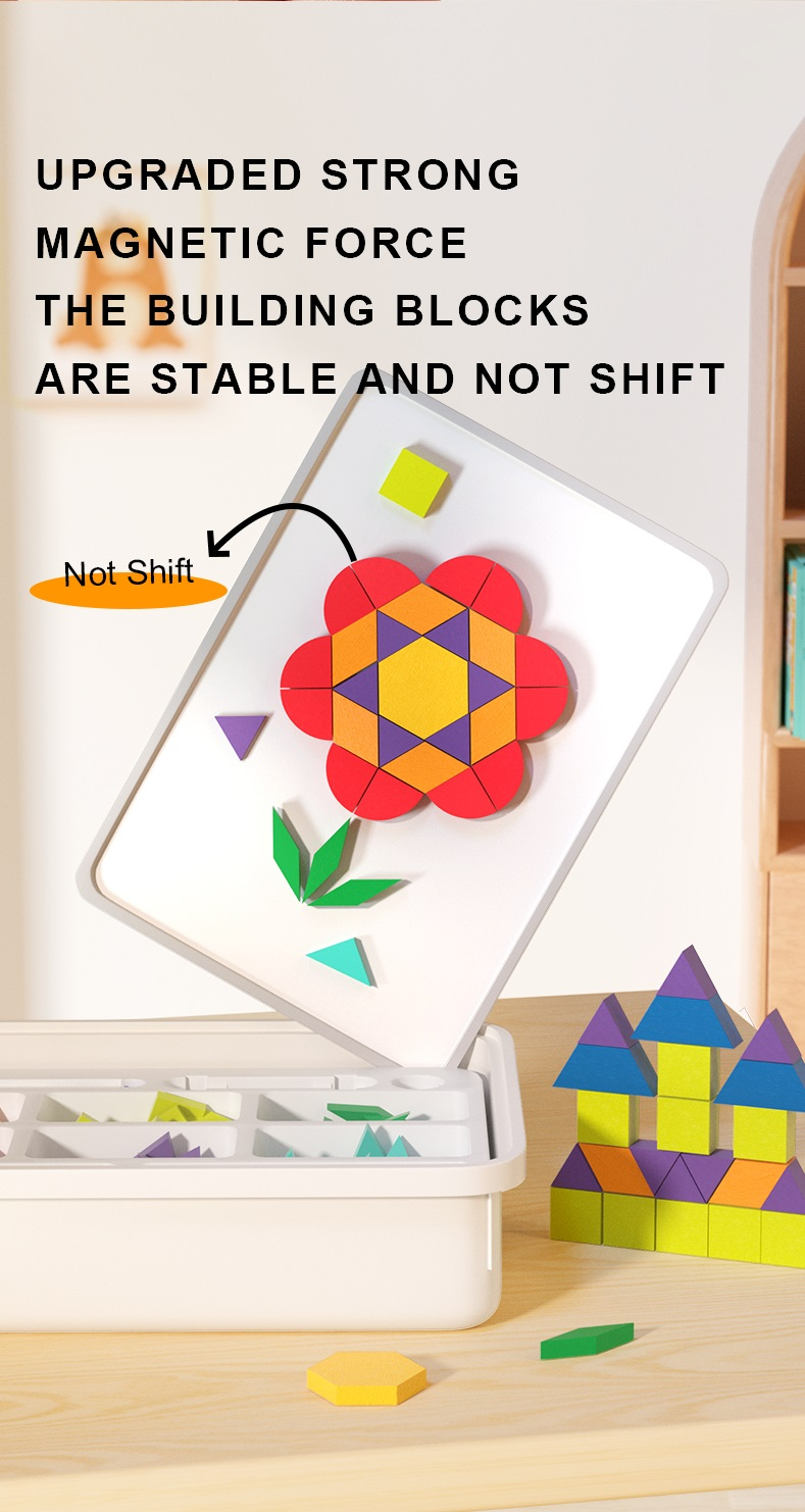 Mideer Magnetic Pattern Blocks with Whiteboard (250 Pcs) | Shopee Malaysia