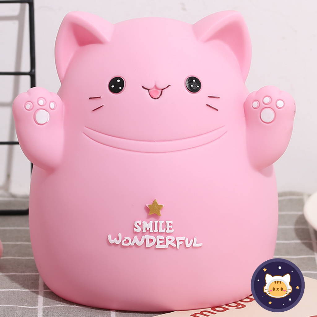 OYEN PLANET Tabung Duit Besar Kucing Piggy Bank Celengan Big Cat Coin ...