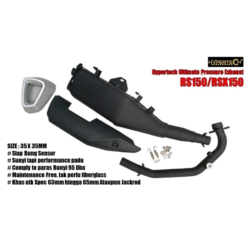2024 100% ORIGINAL HYPERTECH RSX150 RS150 Ultimate Back Pressue Exhaust ...