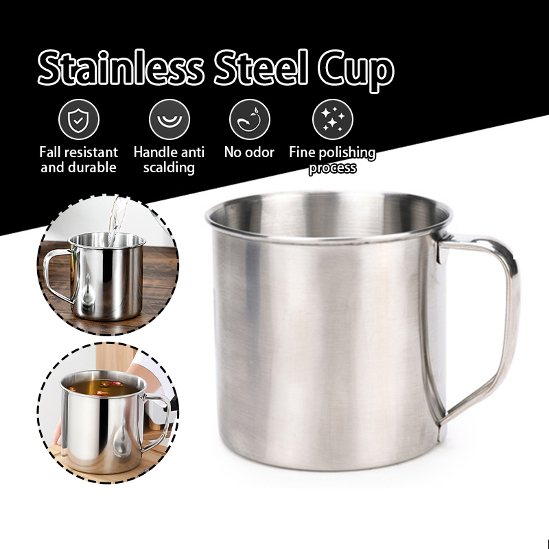 150ML Portable Stainless Steel Cup Mug Camping Outdoor Travel Coffee ...
