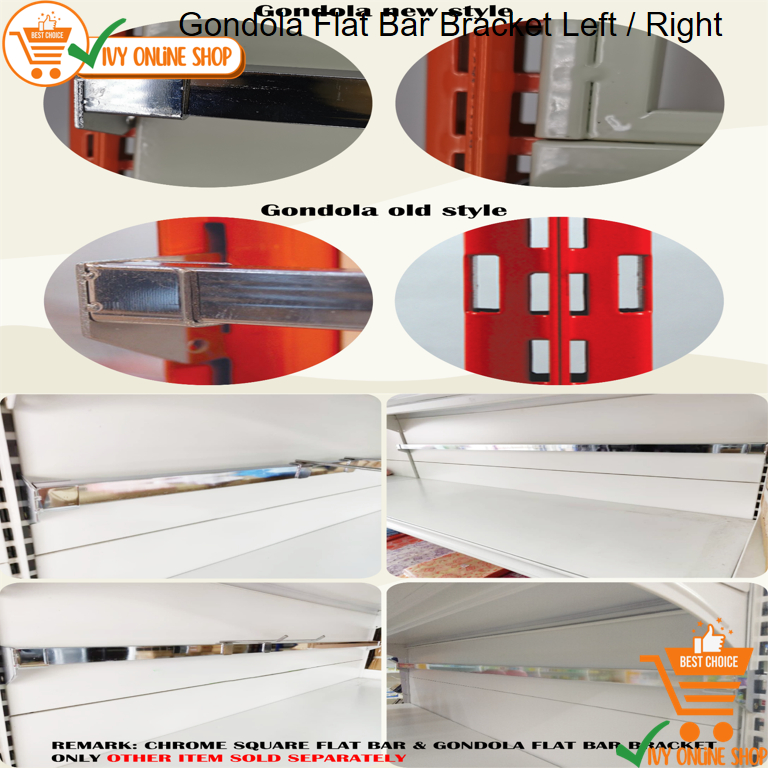 Gondola Flat Bar Bracket Lefl / Right | Shopee Malaysia