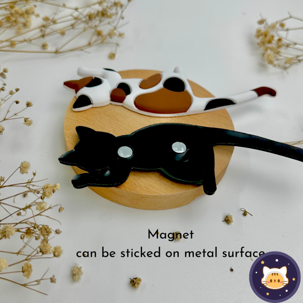 OYEN PLANET Cute Cat Fridge Magnet Hook Note Key Holder Animal ...
