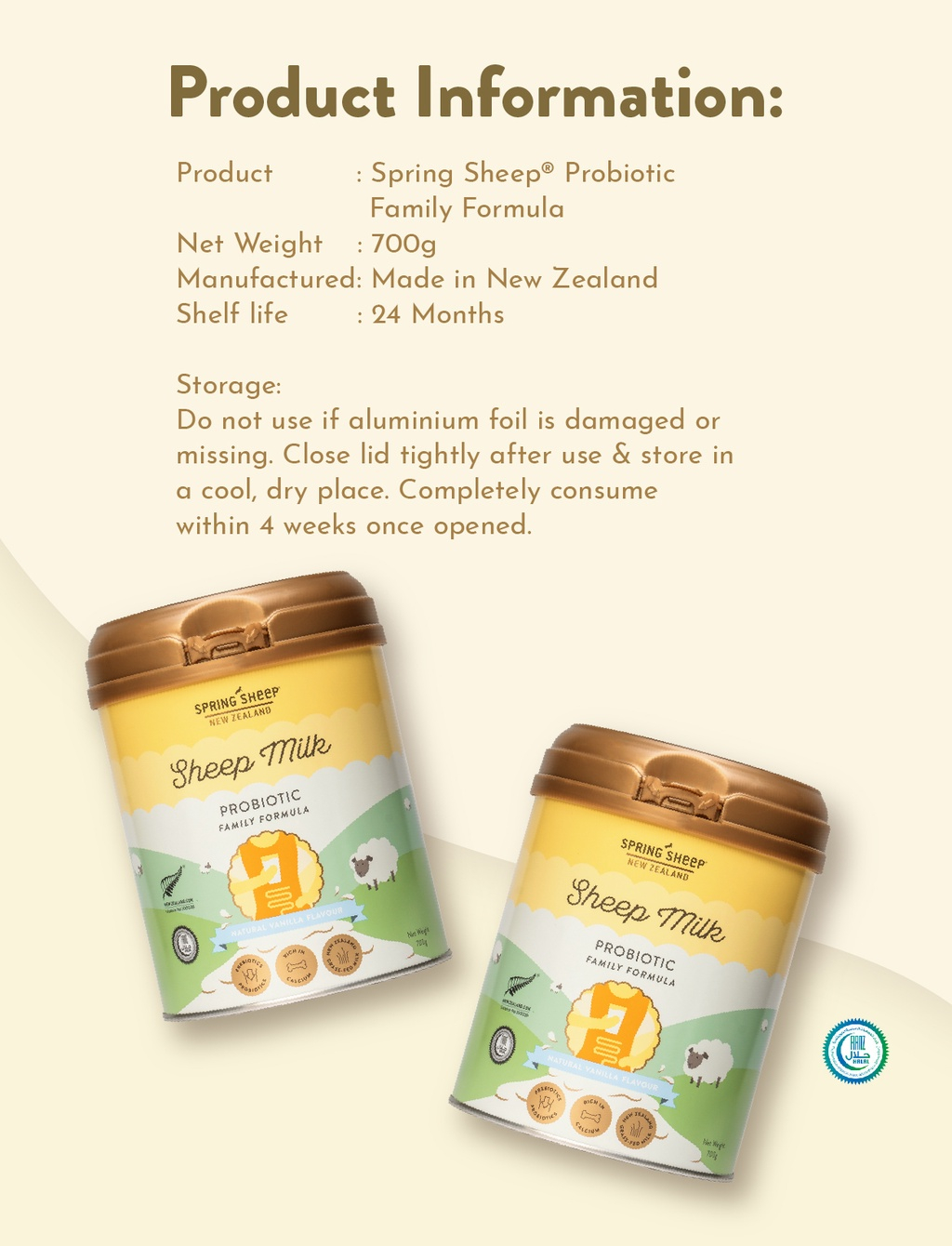 Spring Sheep Premium Sheep Milk Probiotic Family Formula 700g (EXP: 30 ...