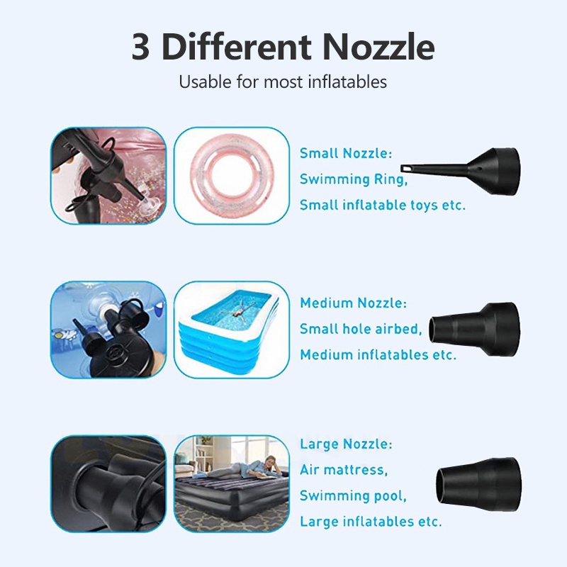 Electric Air Pump Inflate Deflate For Air Car Bed Swimming Pool Air ...