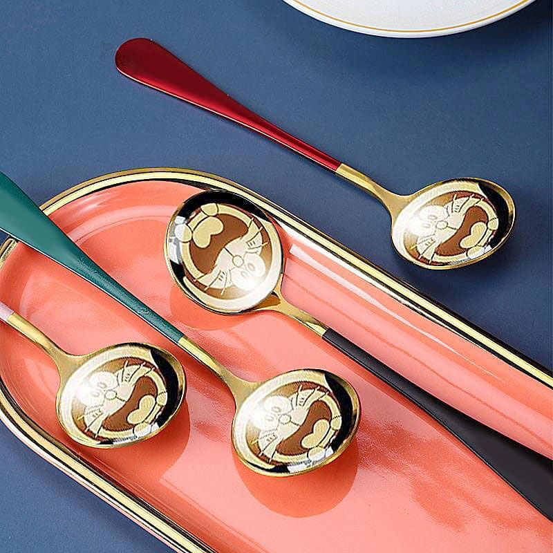 𝐀𝐍𝐓𝐈 𝐑𝐔𝐒𝐓 Stainless Steel Spoon Soup Coffee Mug Cup Stirring Round Head ...