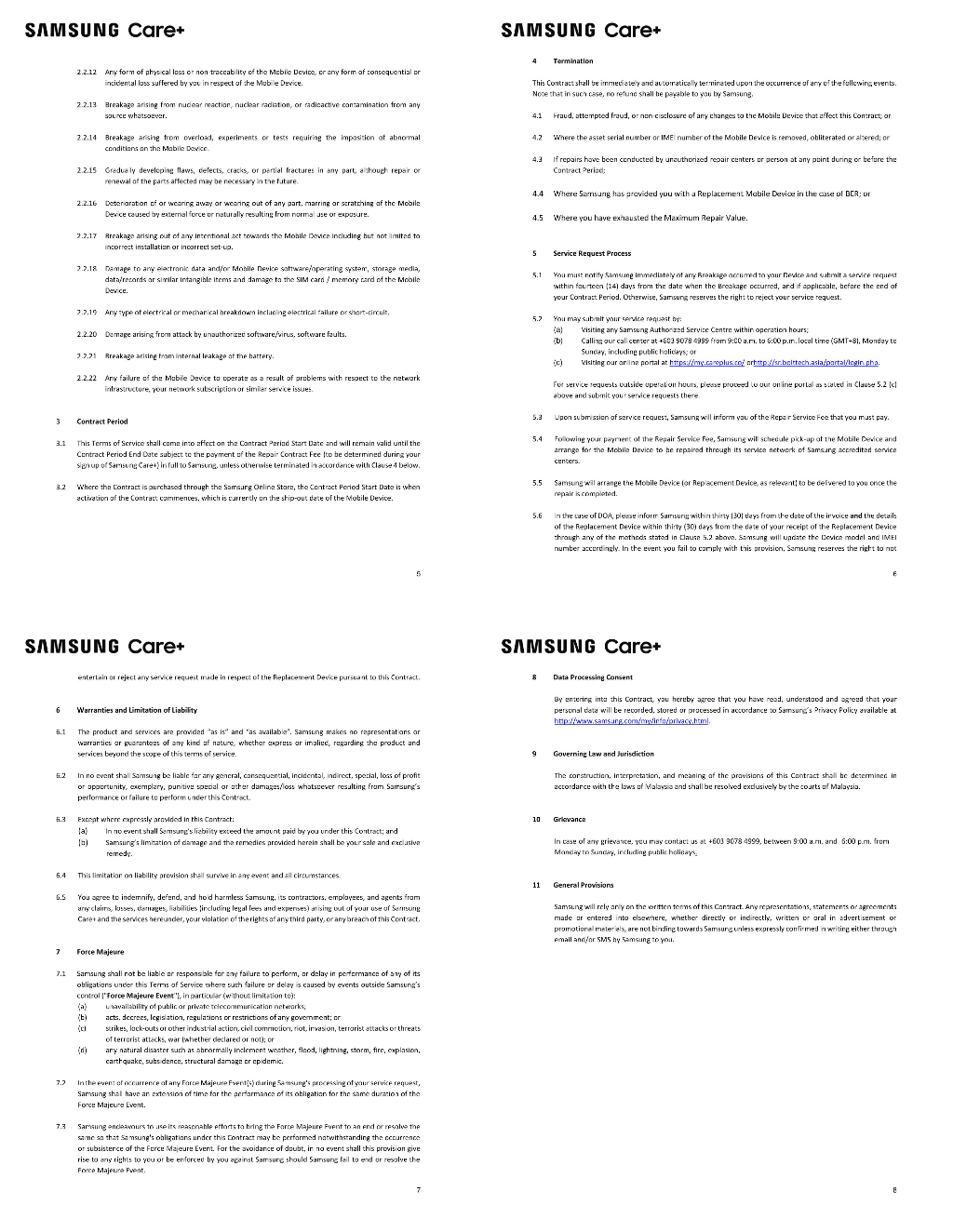 Samsung Care+ 2 Years Tablet Accidental & Liquid Damage and 1 Year ...