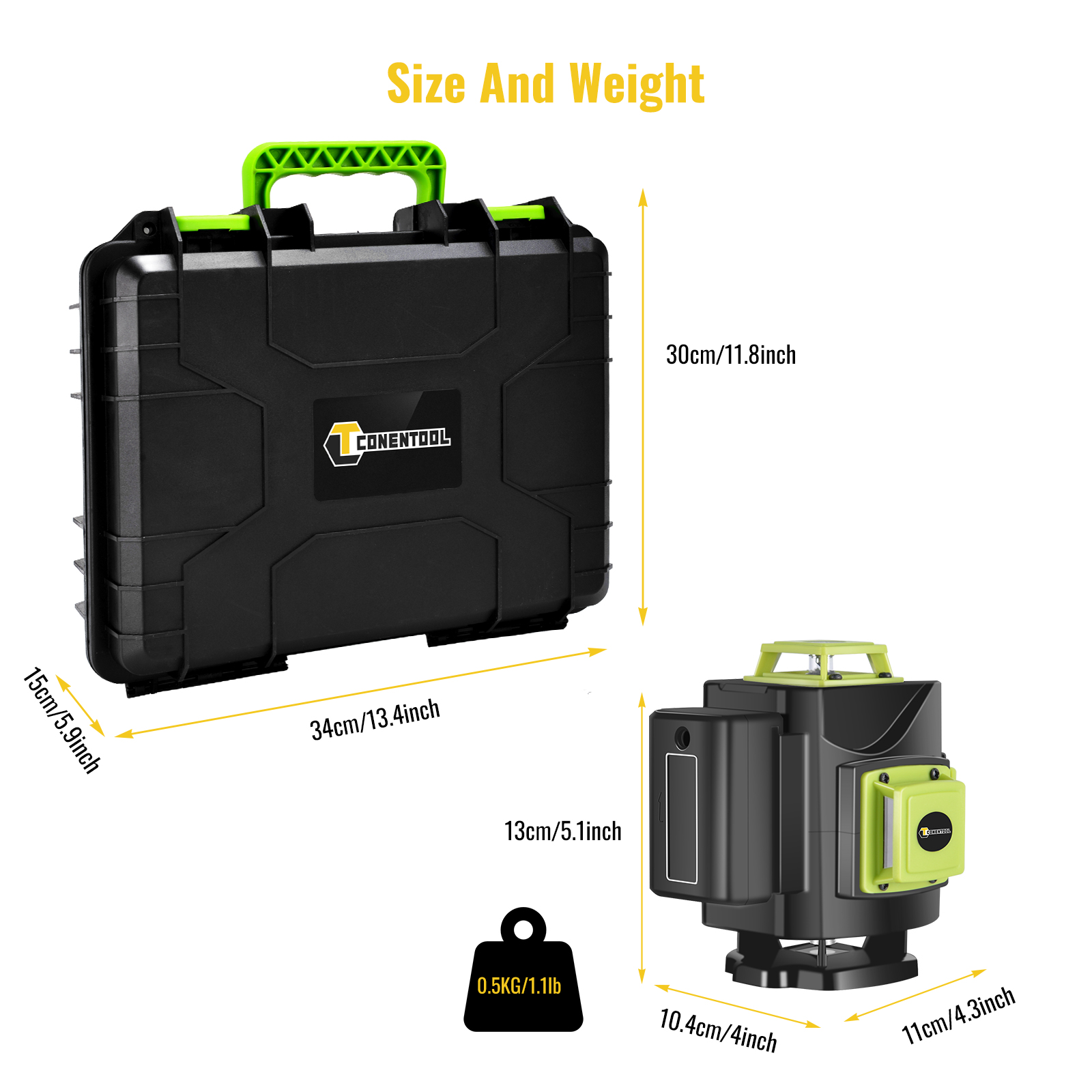 (COD)CONENTOOL Laser Level 2 / 16 Line with Green Light Self-Leveling ...