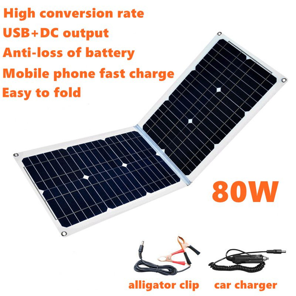 JOYUHON 80W 12V Solar Panel power station High conversion single ...