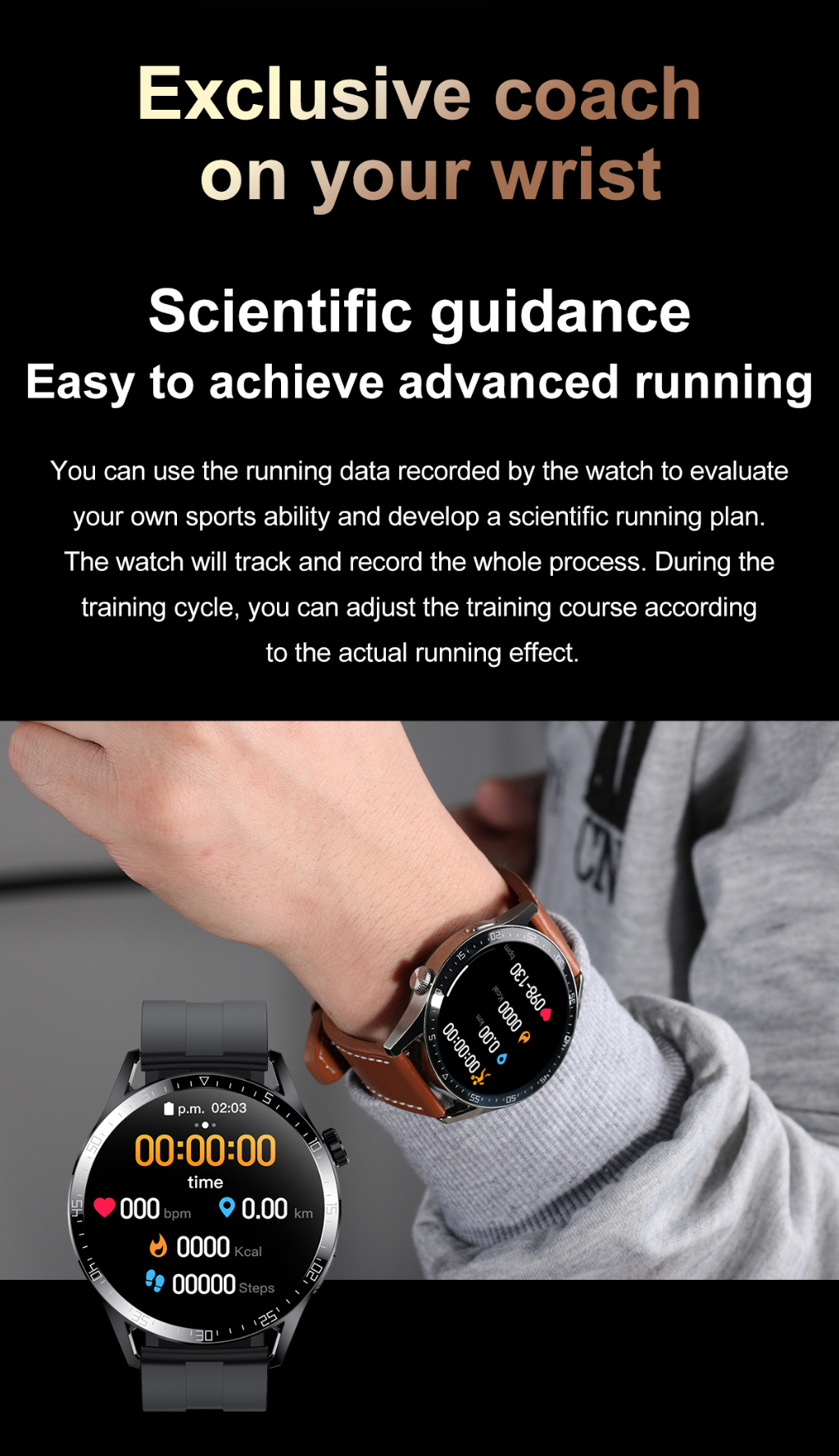 Kalobee H40 Men's Smart Watch NFC Bluetooth Handsfree Call IP68 ...