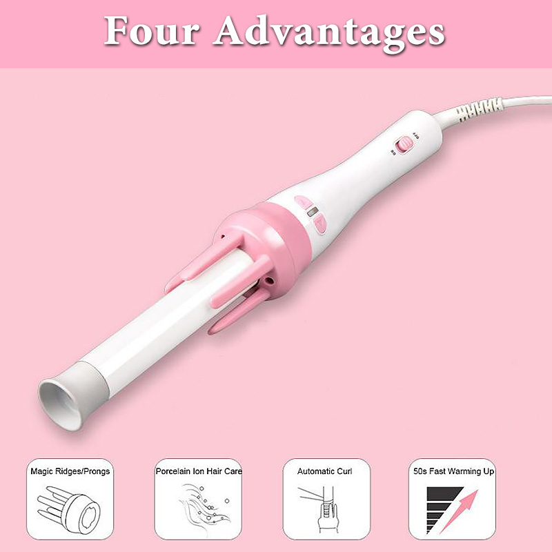𝗔𝗨𝗧𝗢 𝗥𝗢𝗧𝗔𝗧𝗘 Hair Curler Curling Iron Pemanas Kerinting Rambut Hair ...