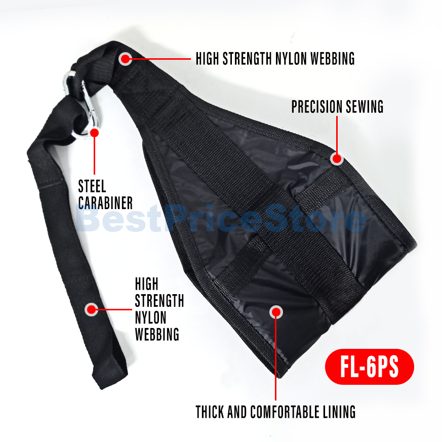 BPS Premium Heavy Duty Six Packs Ab Strap Hanging Chin Up Pair Leg ...