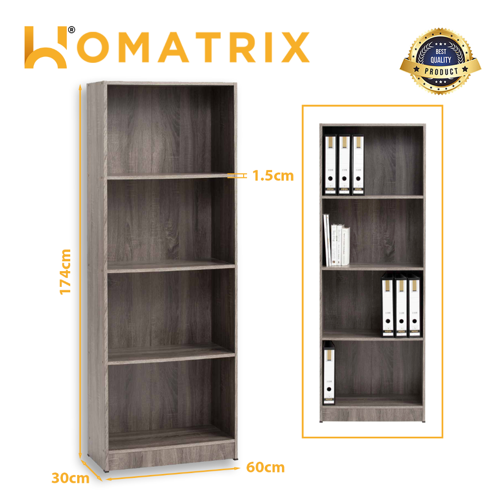 HOMATRIX Wooden Multipurpose Rack Book Shelf Cabinet Display Open ...
