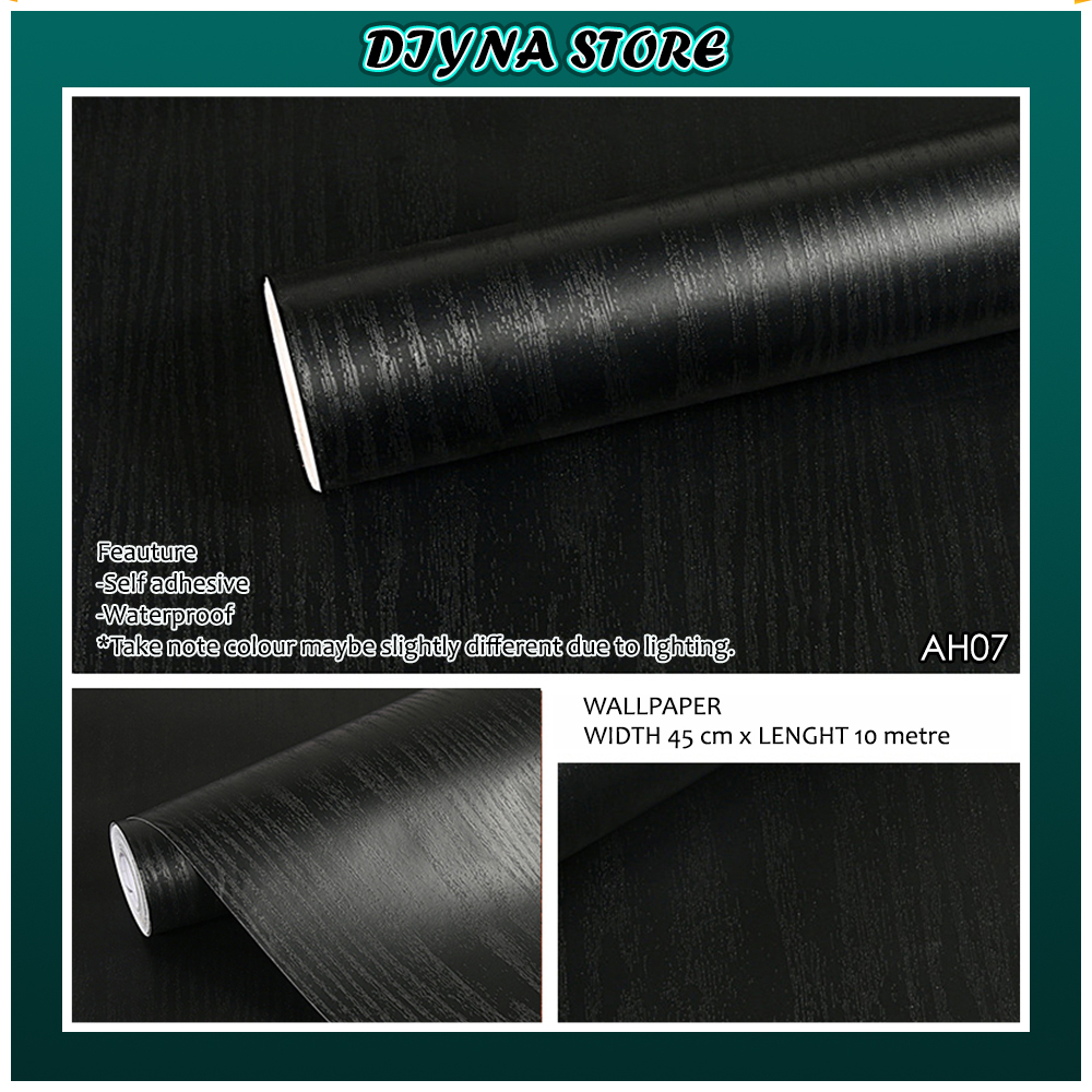 Wallpaper PVC 45cm x 10m Wallpaper Murah Kertas Dinding Urat Kayu Wall ...