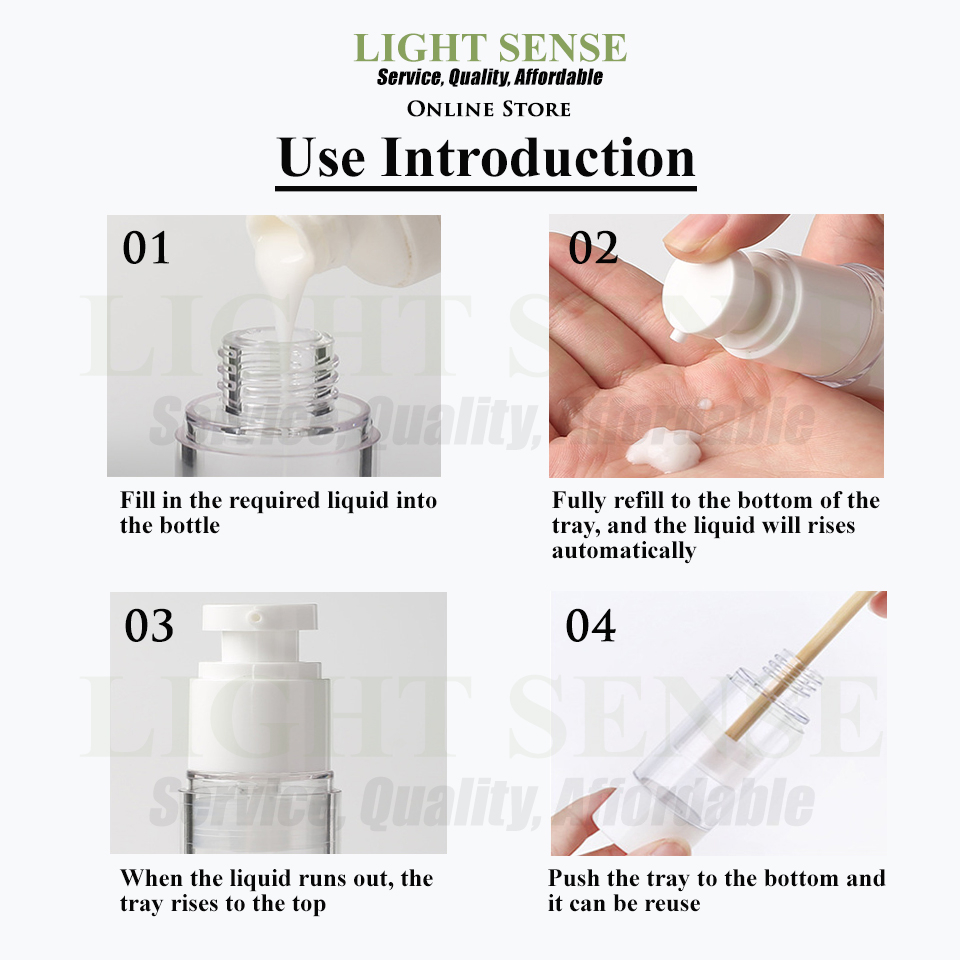 5ml 10ml 15ml Airless Vacuum Spray / Pump Bottle / Botol Sembur Pam ...