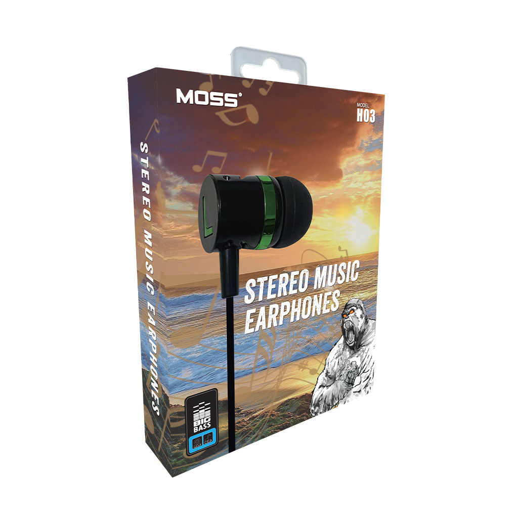 MOSS Stereo Music Earphones In-Ear Earbuds Handsfree Headset 3.5mm ...