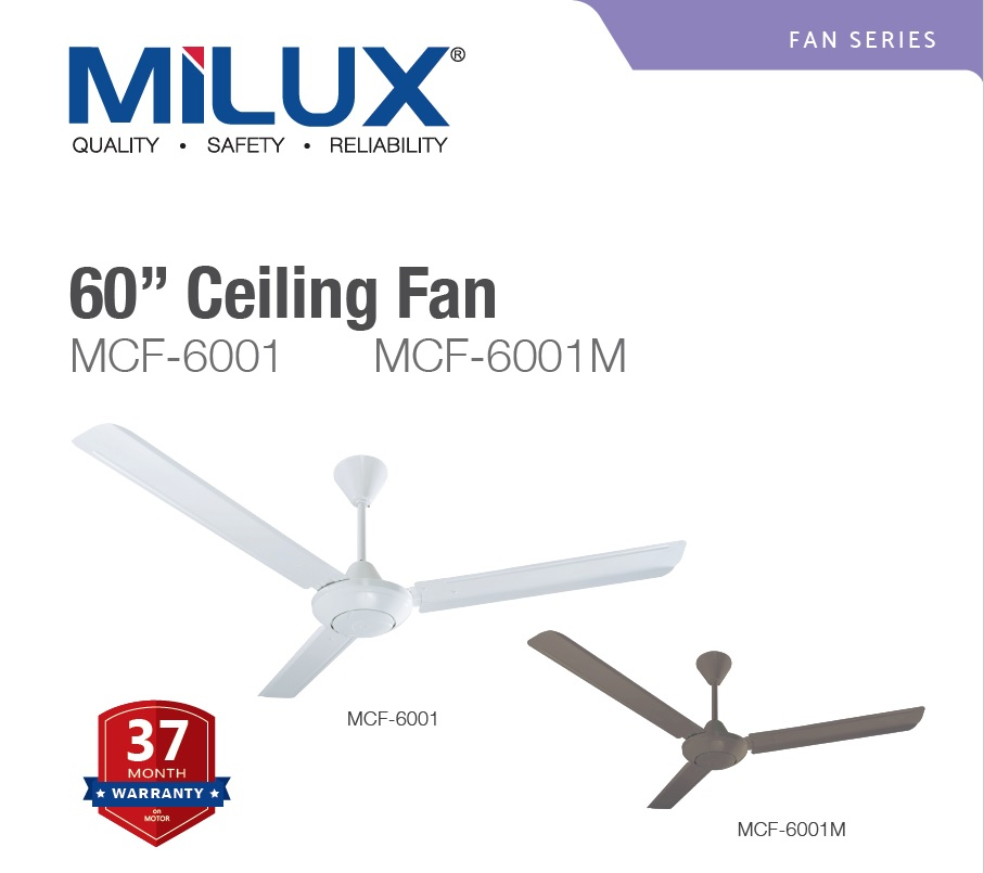 Khind 60" Ceiling Fan CF6C23 / CF618 / REZO K16 / Milux MCF-6001/ Faber ...