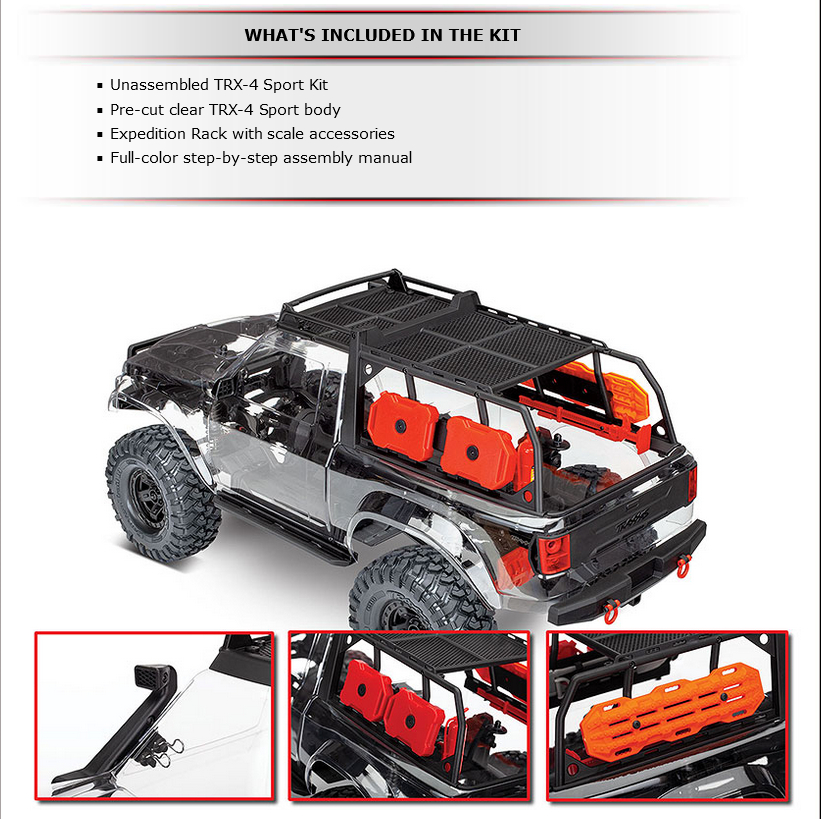TRAXXAS TRX4 SPORT UNASSEMBLED CHASSIS KIT 4x4 TRX-4 TRAIL CRAWLER ...