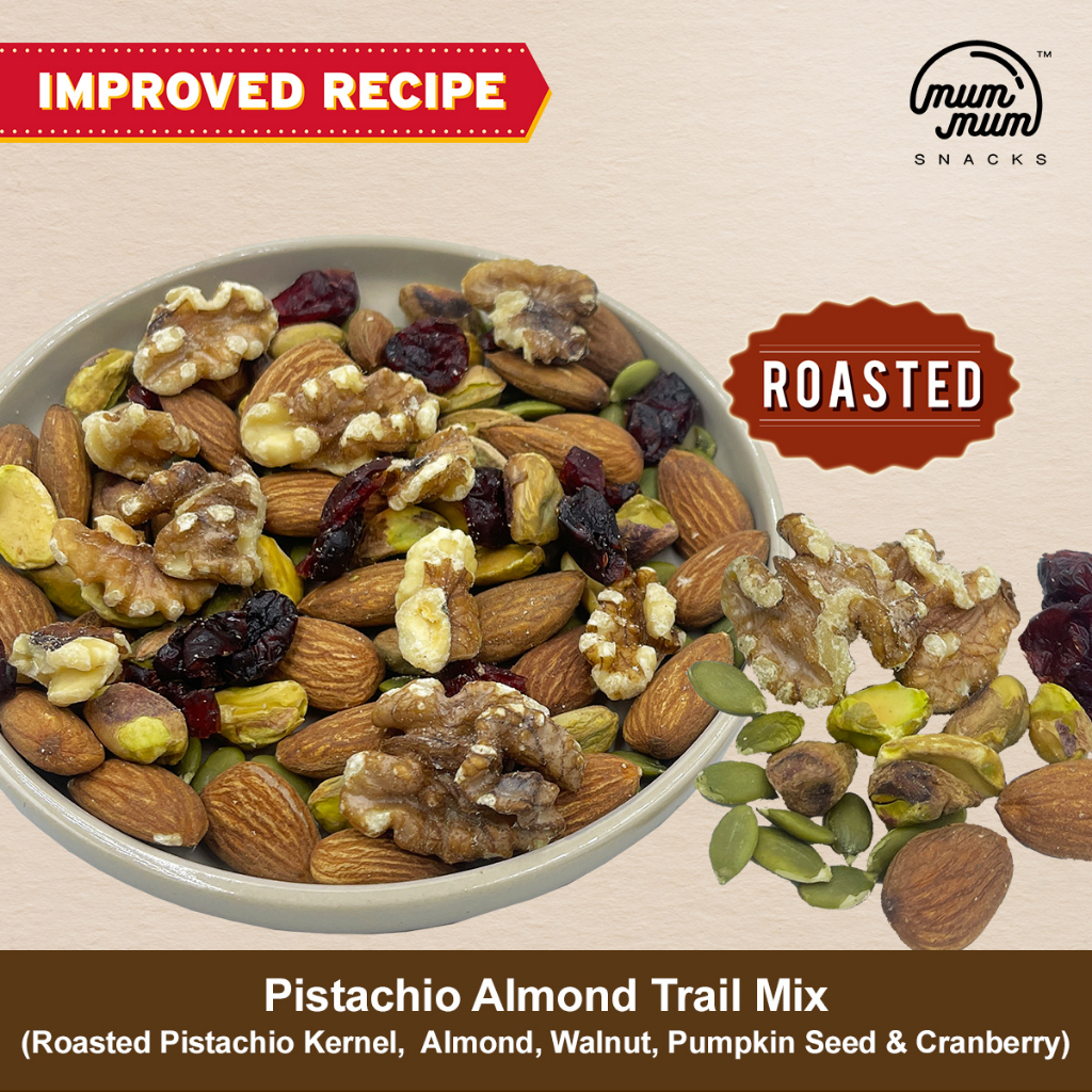 Pistachio Almond Trail Mix - Roasted Pistachio Kernel , Almond, Walnut ...